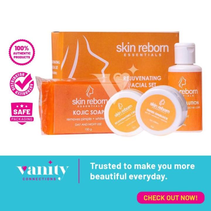Skin Reborn Rejuvenating Facial Set | Whitening Anti Acne Exfoliate ...