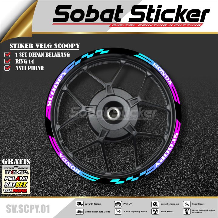 Stiker Velg Printcut Velg Honda SCOOPY All New Old Lis List Custom Set ...