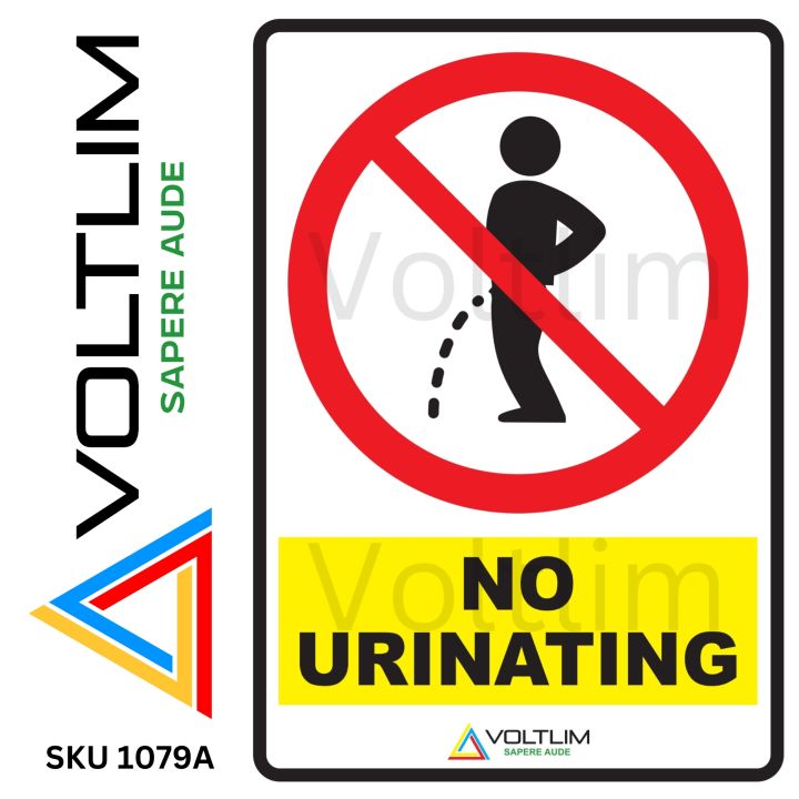 No Urinating Prohibition Symbol Stop Sign Label Sticker (Various Sizes ...