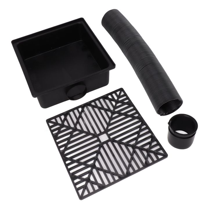 Low Profile Black Gutter Downspout Extension - Durable Catch Basin for ...