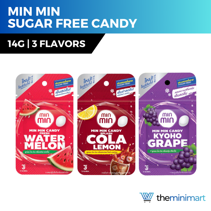 Min Min Sugar Free Candy 14g - Fresh Watermelon / Splash Cola Lemon ...
