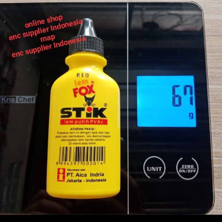 enc - 1 lem kertas fox stik 60 gr gram botol kuning PVAC perekat serbaguna per pcs | Lazada ...
