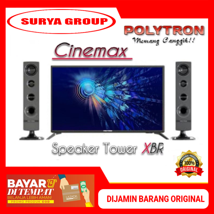 TV LED DIGITAL POLYTRON PLD32TV1855 + Speaker Tower 32 Inch (USB Movie HDMI DVB-T2) - BERGARANSI ...