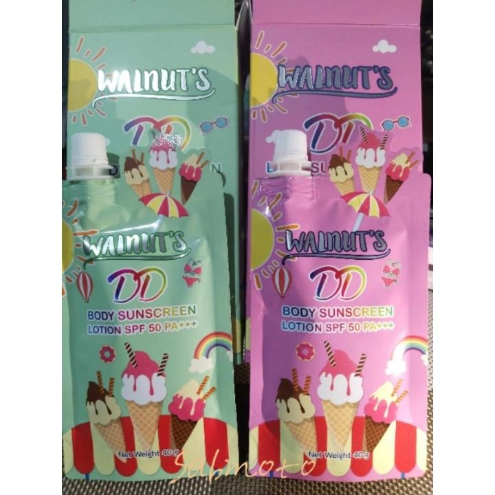 DD WALNUT'S BODY SUNSCREEN LOTION SPF50 40g Sachet | Lazada PH