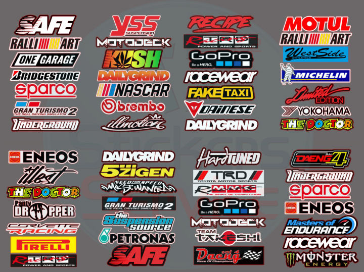 Sponsor Sticker Pack for Motorcycle and Car | Lazada PH