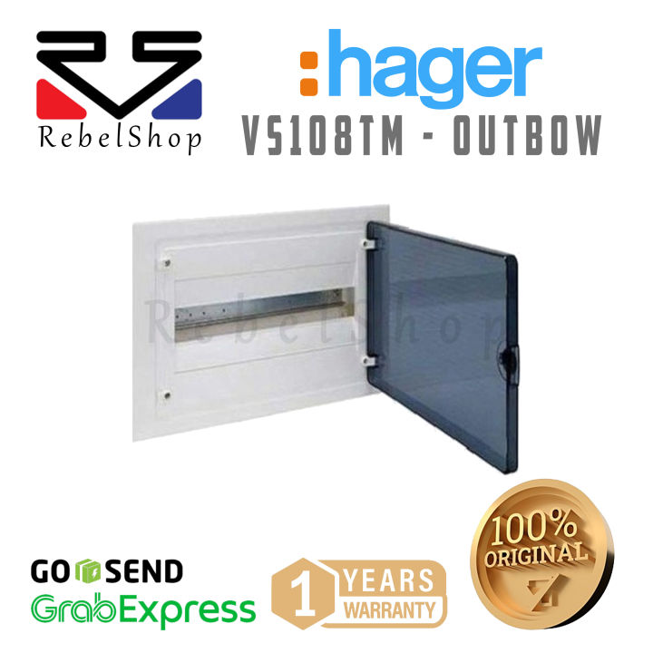 Hager Kotak Box MCB Outbow Tanam VS108TM Transparant 8 Modul / Group ...