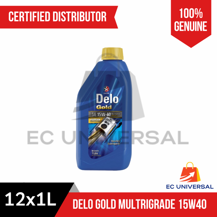 Caltex Diesel Engine Oil Delo Gold 15W40 MG Multigrade 12L (12x1L ...