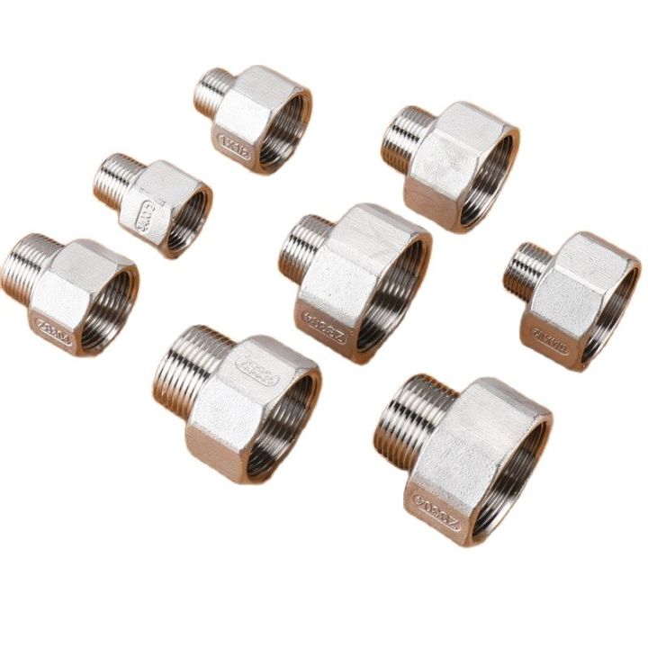 WEPHOTO 1/2" 3/4" 1" Thickened Reducer Connector 304 Stainless Steel ...