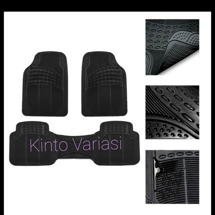 Karpet Karet Hitam 3 Potong / 2 Baris Universal | Lazada Indonesia