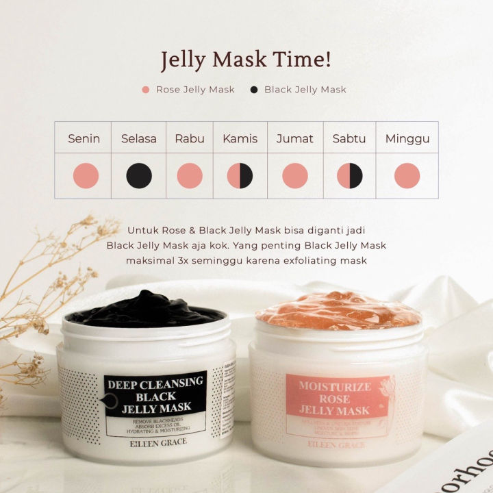 READY STOCK Eileen Grace Rose Jelly Mask Black Jelly Mask 300ml ...