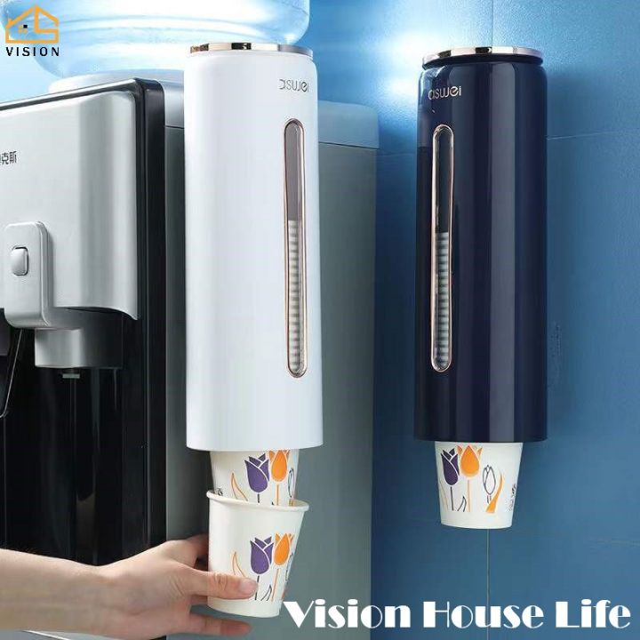 Vision Disposable Cup Holder Automatic Cup Extractor Wall Mounted Water ...