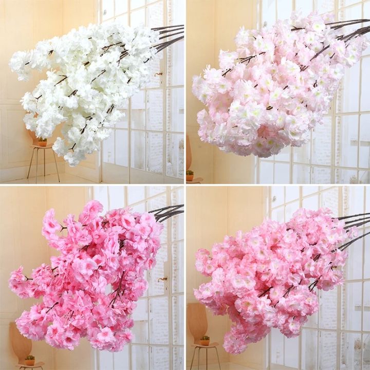 90cm Artificial Flowers Floating Snow Cherry Blossom Simulation Fake ...
