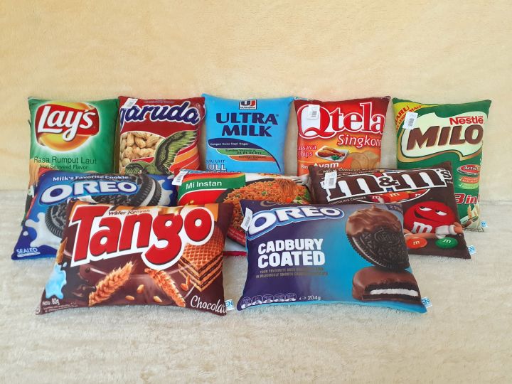 BANTAL SNACK, Bantal Persegi Motif Snack | Lazada Indonesia