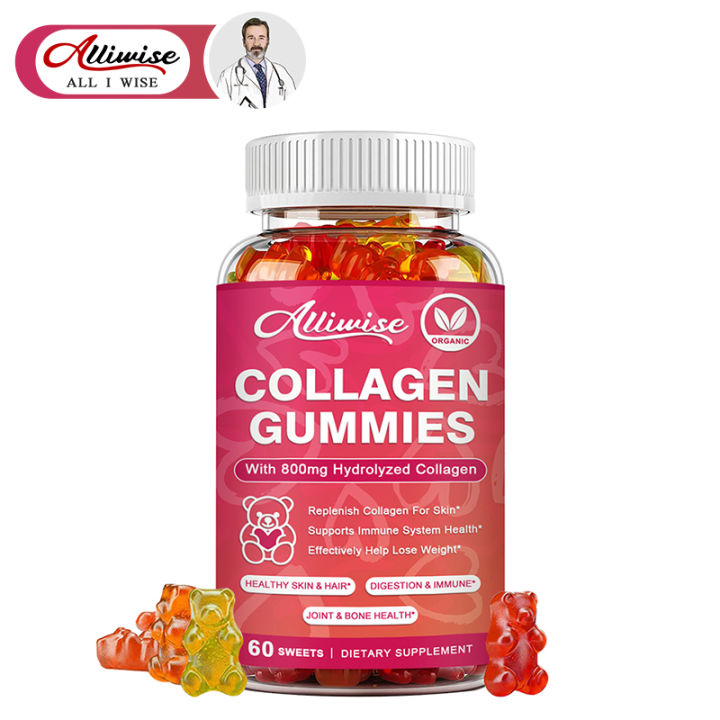 Alliwise Gummies Collagen Gummies With Vitamin C Anti Aging Skin ...