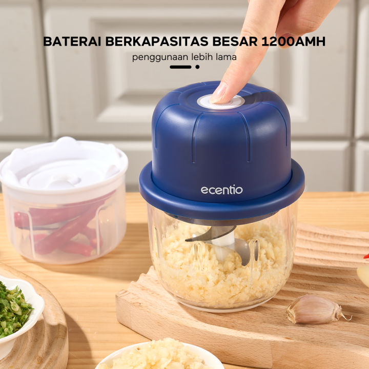 ecentio chopper mini kaca 2in1 Blender 6 pisau+3 pisau Penggiling ...