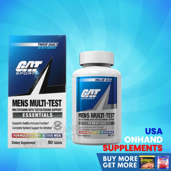 USA Onhand | GAT Men's Multi+Test, Multivitamin with Testosterone ...
