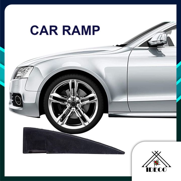 IDECO Heavy Duty Garage/Curb Car Ramps Heavy Duty Rubber Wheelchair ...