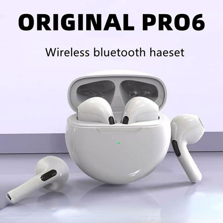 TWS Pro 6 Fone Bluetooth Earphones Wireless Headphones with Mic Touch ...