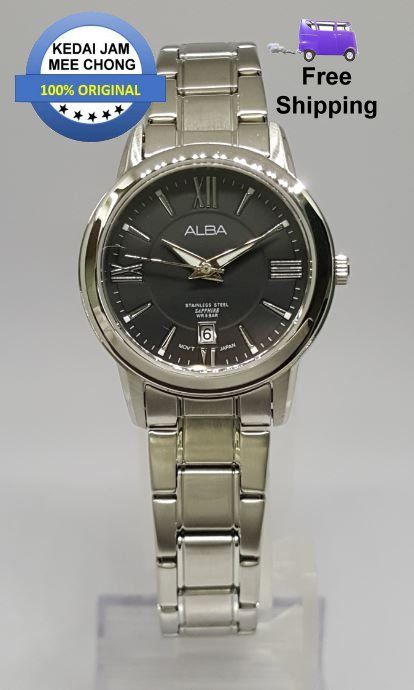 100% ORIGINAL ALBA QUARTZ VJ22-X148S Black Dial,Sapphire Glass,Date ...