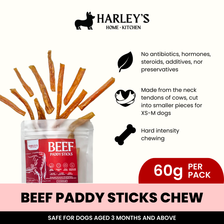Harley’s Home+Kitchen Beef Paddy Sticks Tendon Chew - All Natural Pet ...