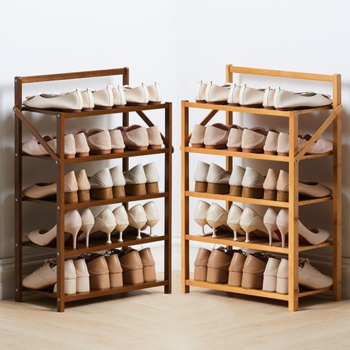 Foldable Shoe Rack Cabinet Bamboo Wooden Shoe Cabinet Outdoor ...