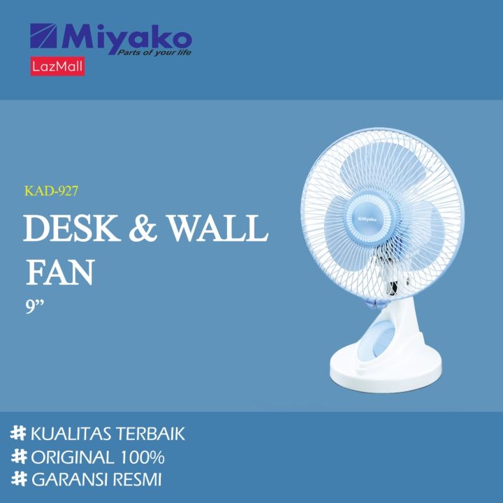 MIYAKO Kipas Angin 2 in 1 Meja & Dinding 9 Inch KAD-927 - Biru | Lazada ...