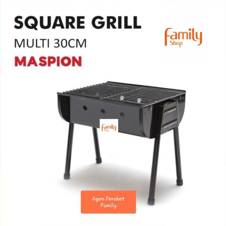 Maspion Multi Square Grill 30 cm Alat Bakar BBQ Panggangan Portable ...