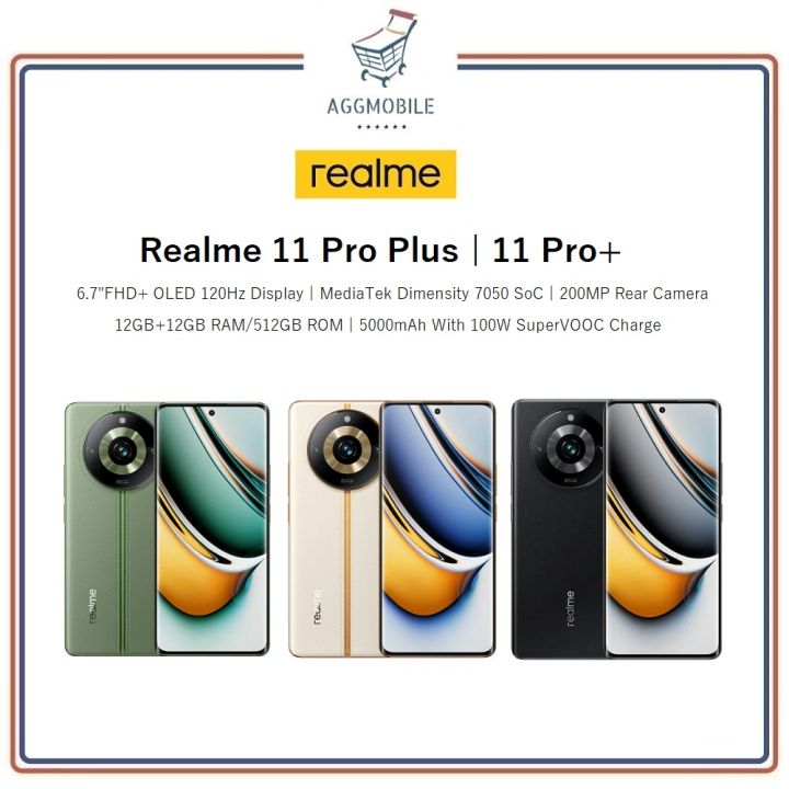 [MY] Realme 11 Pro+ | 11 Pro Plus (12+12GB RAM/512GB ROM | Dimensity 7050 SoC | 200MP | 100W ...