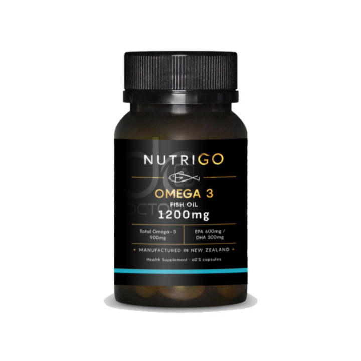 Nutrigo Omega 3 Fish Oil 1200mg Capsules 60s 120s DHA 300mg EPA 600mg ...