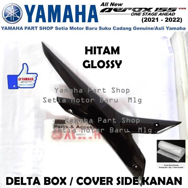 Delta Box Cover Side Kanan Hitam Glossy Black Metallic All New Aerox ...