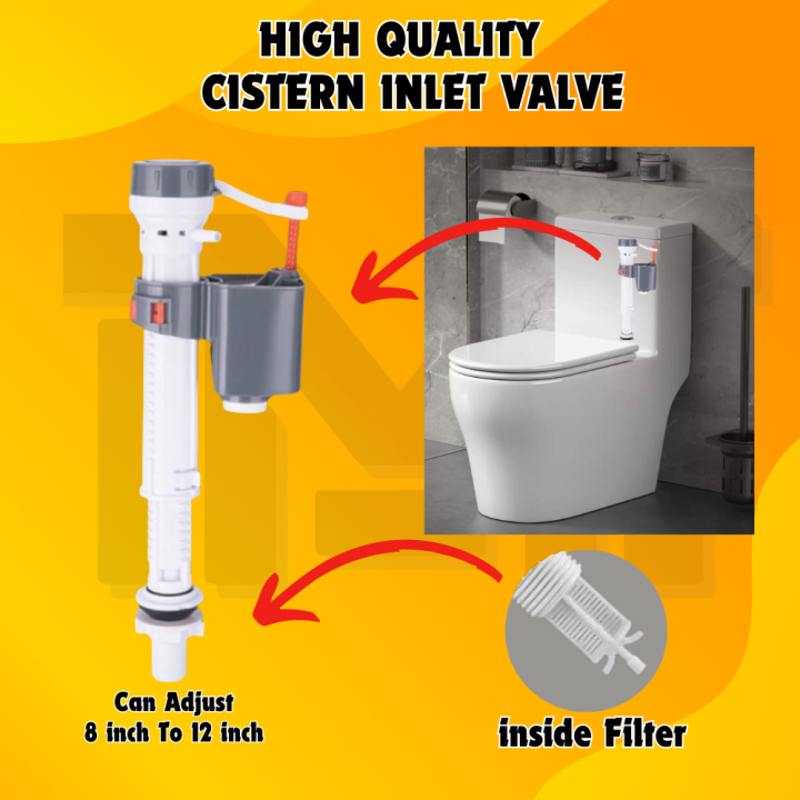 Toilet Water Tank Valve Flush Inlet Valve , Compact Bottom Valve | Lazada