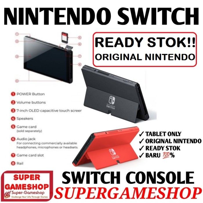 Nintendo Switch Oled Console Switch Oled - OFW VERSION, TABLET ONLY ...