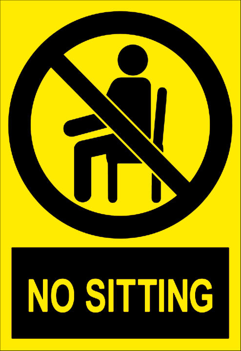 SIGN NO SITTING PVC TYPE WATERPROOF AND NON-FADING | Lazada PH
