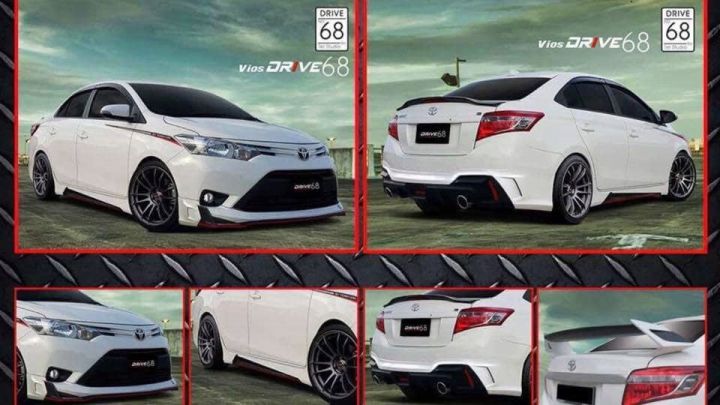 Toyota Vios 2013 - 2018 Drive 68 ( Body Kit , Bodykit , Skirt ...