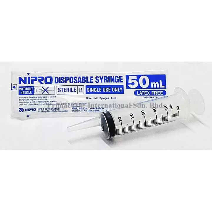NIPRO SYRINGE 50ML CATHETER TIP (1 PCS)(EXP:01/2028) | Lazada