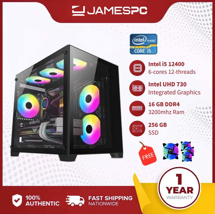 JAMESPC Gaming System Unit for Content Creators Ryzen 5 Ryzen 7 Intel ...