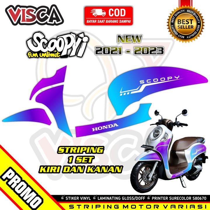 Striping Scoopy 2021 Variasi - Stiker Honda Scoopy 2022 - Striping ...