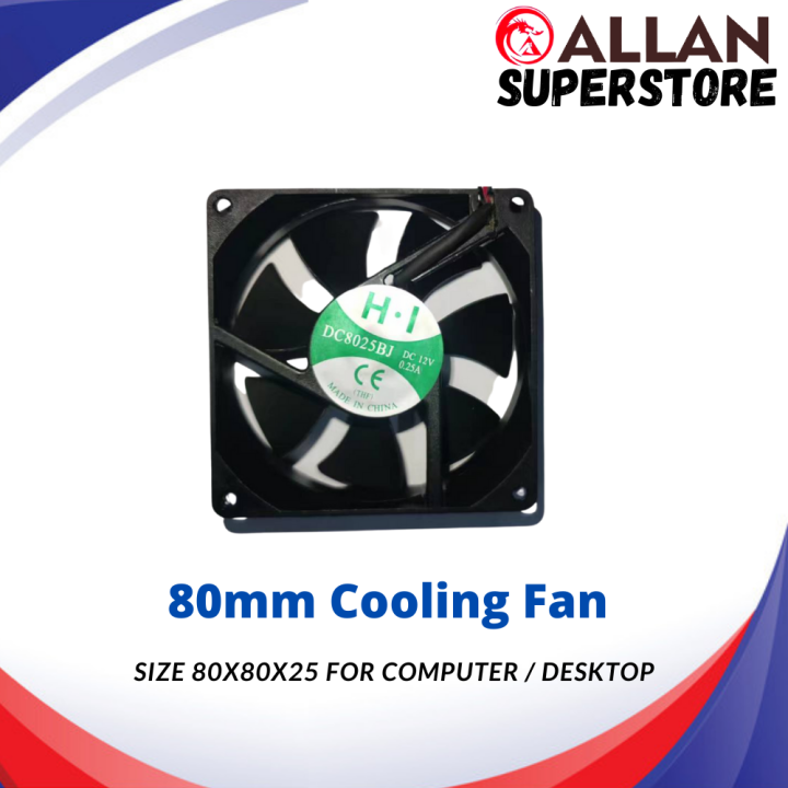 Allan Superstore Cooling Fan 80mm for Computer / CPU Case / Computer ...