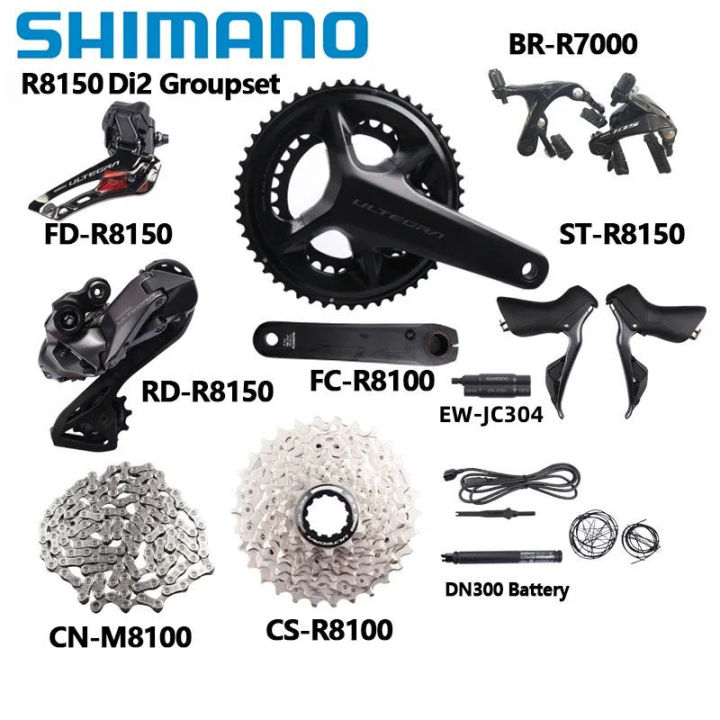 Shimano ULTEGRA Di2 R8150 Groupset 2x12s R8100 Crankset Cassette BT ...