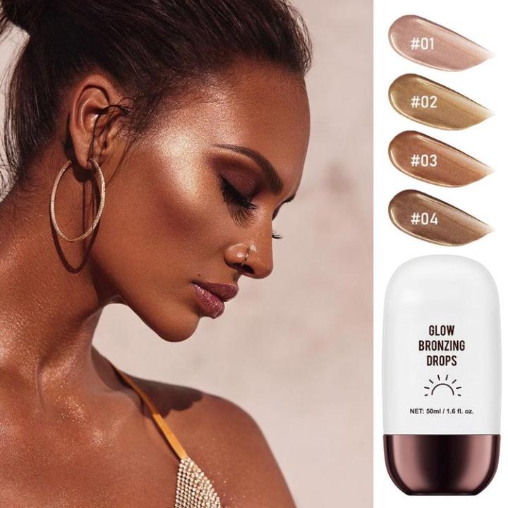 Bronzing Drops สำหรบผวหนา Liquid Bronzer ปากกาเนนขอความ Luminizer ให ...