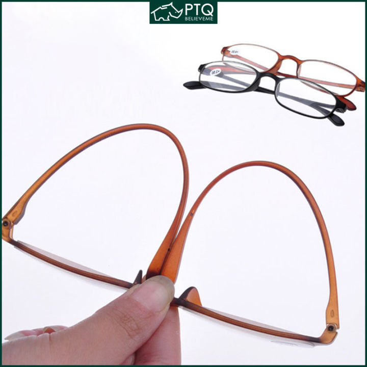 TR90แว่นตาอ่านหนังสือกรอบเต็มแฟชั่น HD แว่นตาอ่านหนังสือแบบพกพาได้สบายแว่นตา PTQ | Lazada.co.th