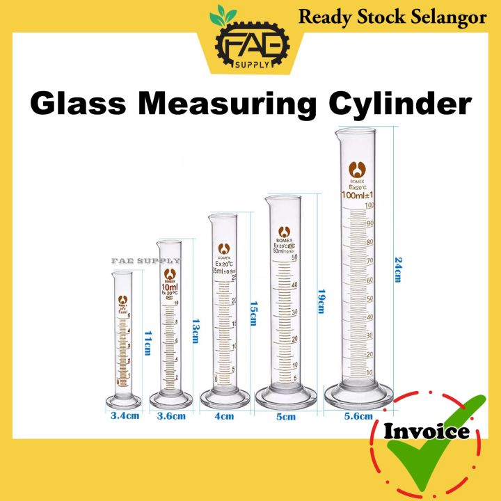 Glass Measuring cylinder 5 10 25 50 100 250 500 1000 ml | Lazada