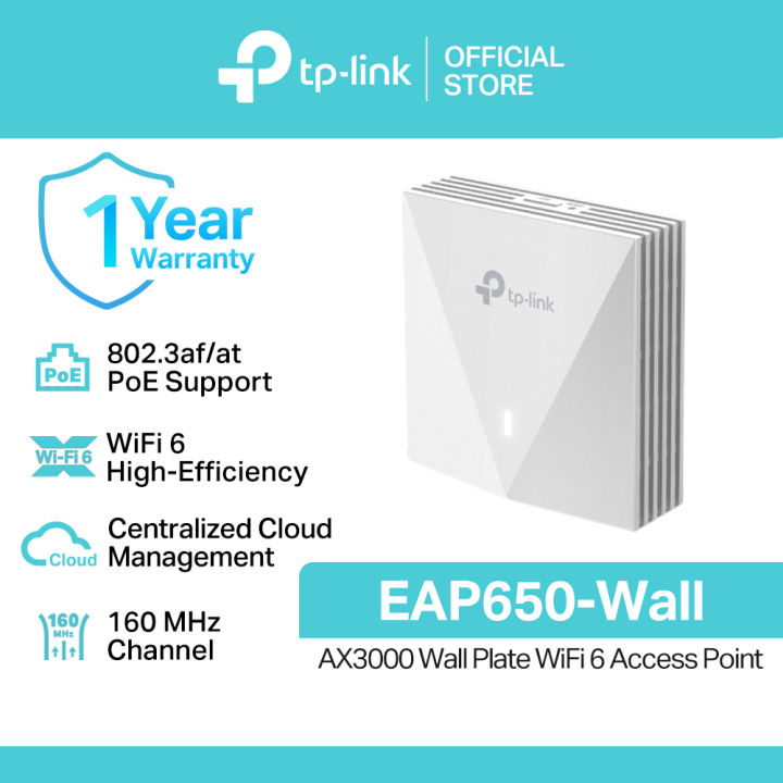 TP-Link EAP650-Wall AX3000 Wall Plate Wi-Fi 6 Access Point | Router ...