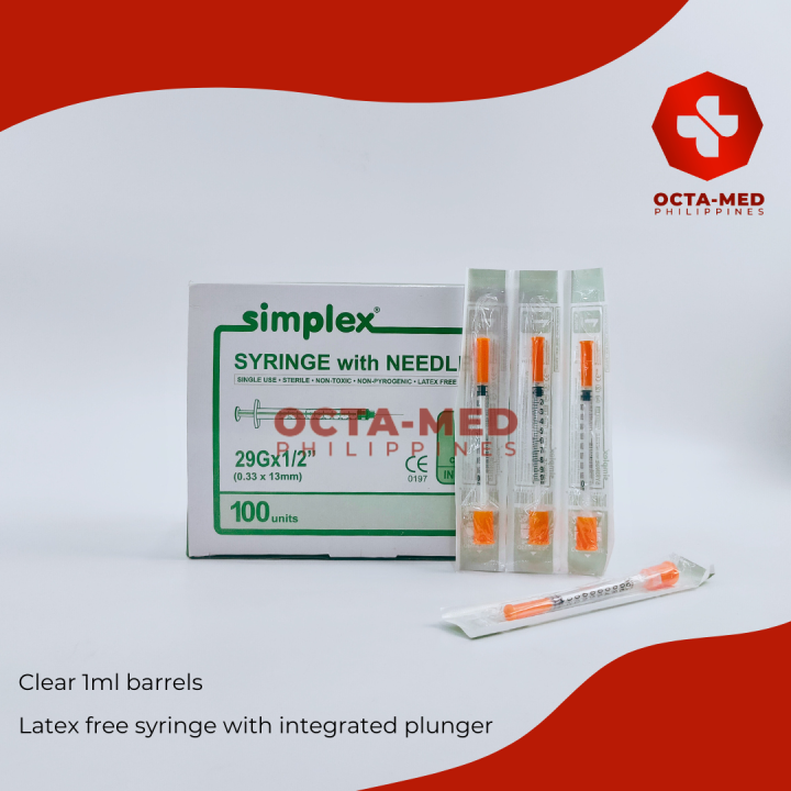 Insulin Syringe 1cc (29G x 1/2 & 31G x 1/2) | SIMPLEX Wholesale | Lazada PH