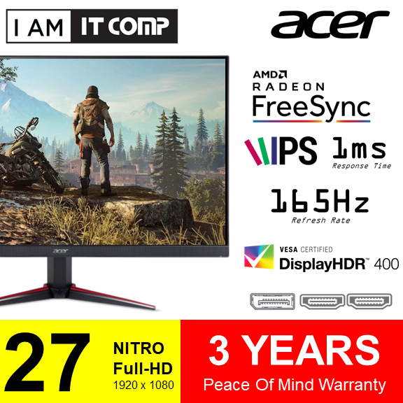 ACER NITRO 27 Inch VG271S FHD 165Hz IPS Gaming Monitor ( VG271 ) (VG1 ...