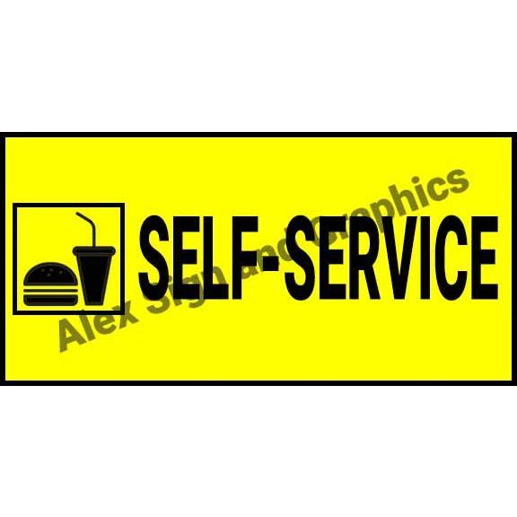 Self-Service PVC Signage - 3.75 x 7.5 inches | Lazada PH