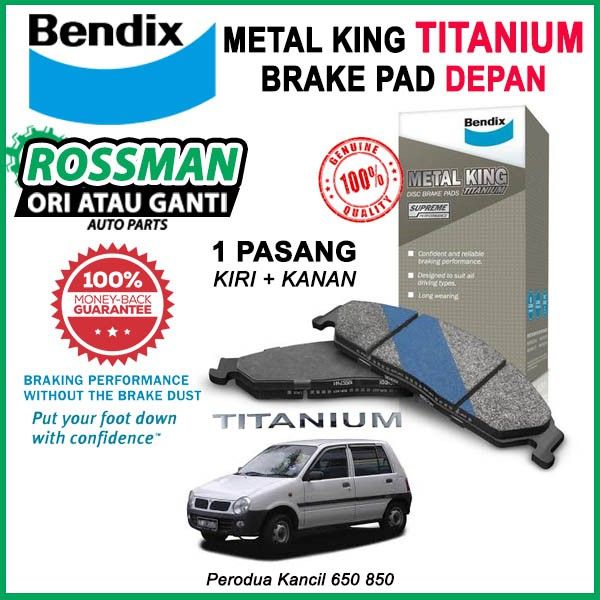 BENDIX Metal King Front Brake Pad Perodua Kancil 650 850 [DB435] | Lazada
