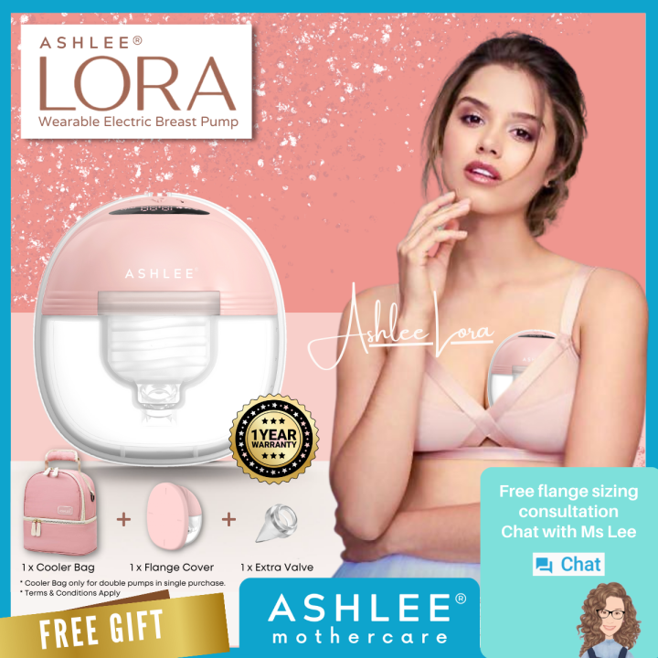 [NEW! ULTRA-QUIET] ASHLEE LORA PRO Wearable Breastpump Wireless Handsfree Breast Pump (1 Year ...