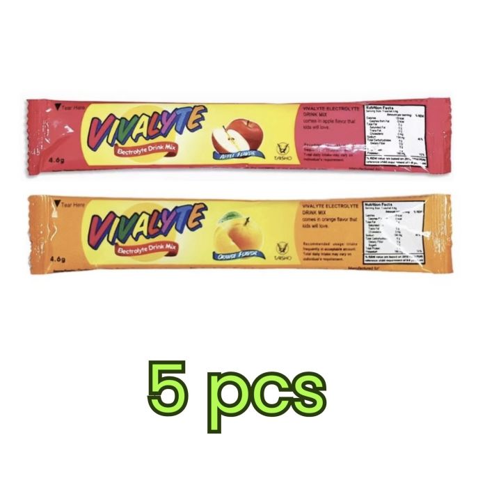 Vivalyte Sachet (5 PCS or Sachets) Electrolye Apple or Orange Drink Mix ...
