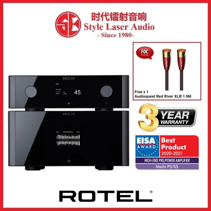 Rotel Michi P5 + S5 Pre and Power Amplifier Package | Lazada
